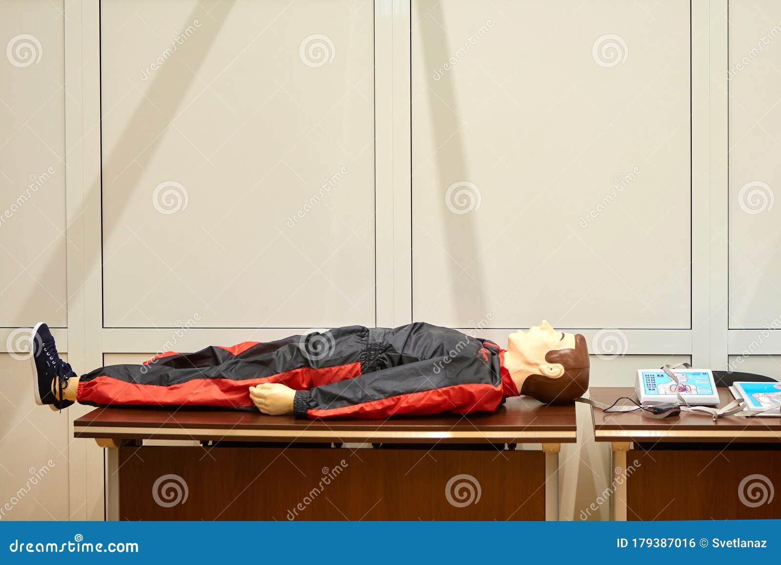 Model of a Person in a Classroom on a Table, for Resuscitation Training ...