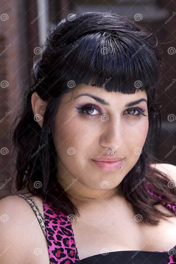 Model with piercings stock photo. Image of femininity - 12578372
