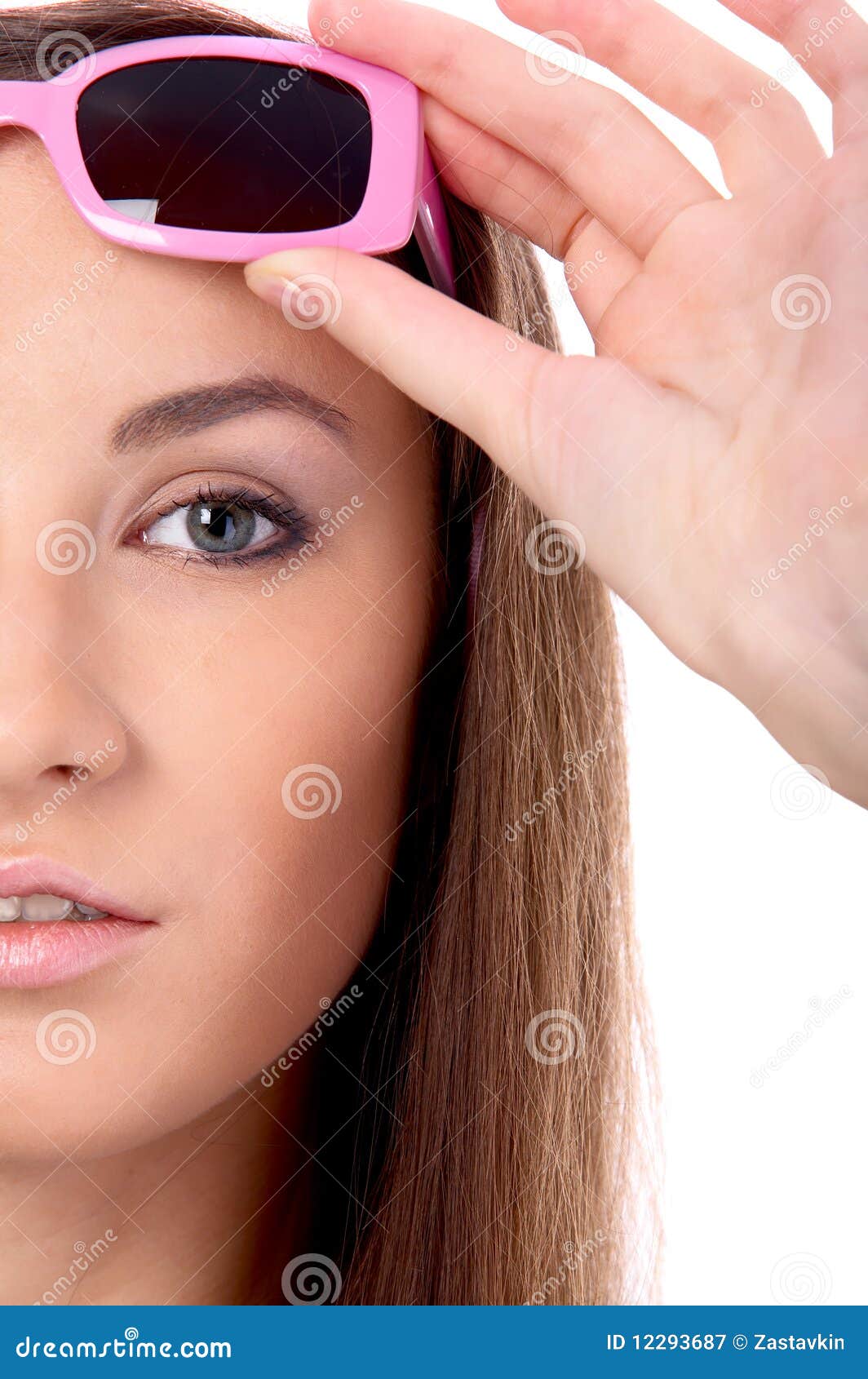 Model in pink sun-glasses stock image. Image of female - 12293687