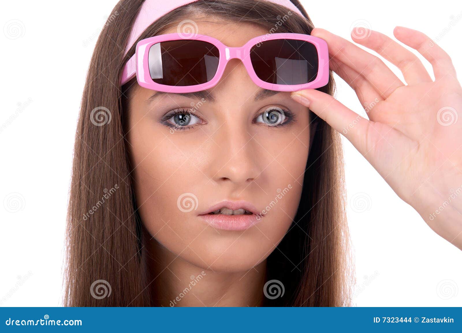 Model in pink sun-glasses stock photo. Image of posing - 7323444