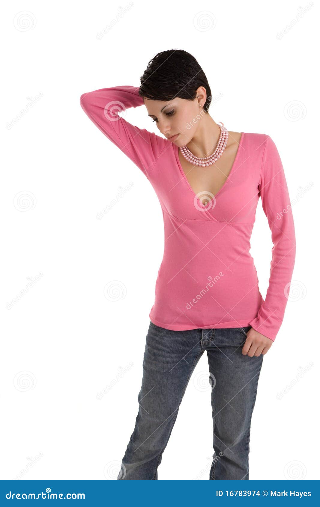 Model in pink top stock photo. Image of fashion, person - 16783974