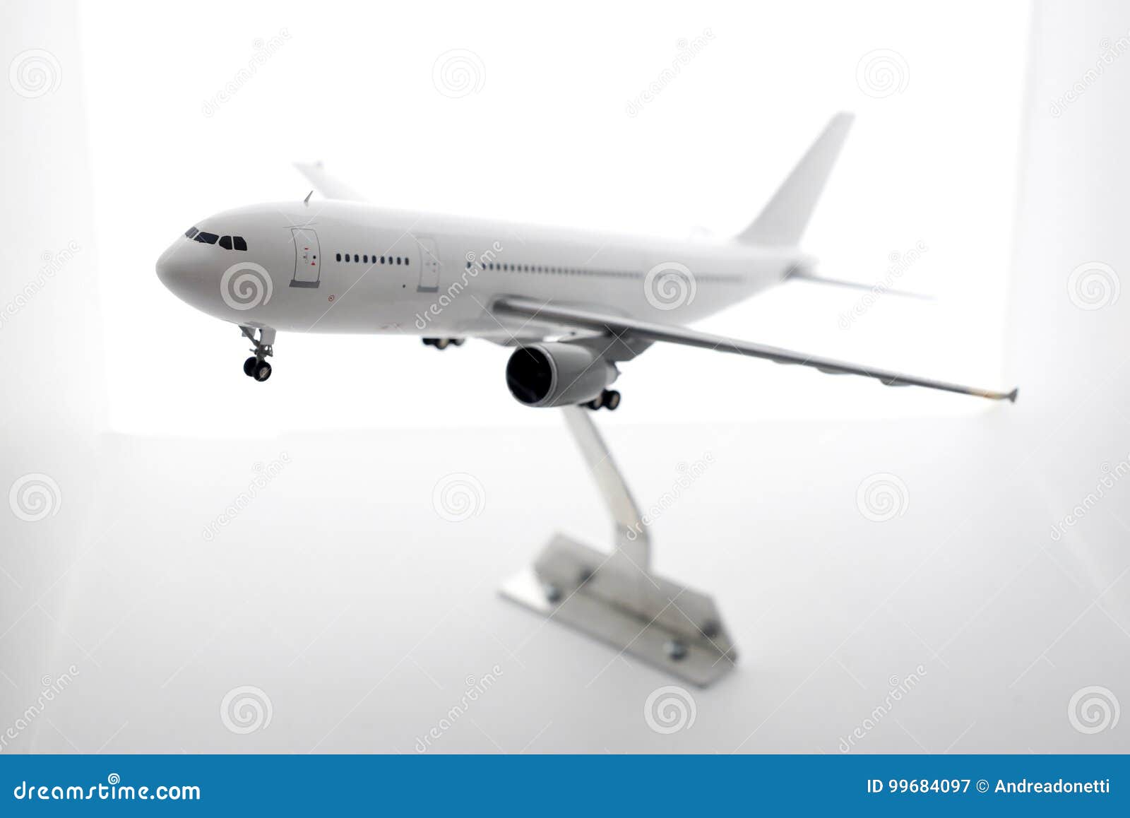 Model of Plane Against Plain Background Stock Image - Image of model ...