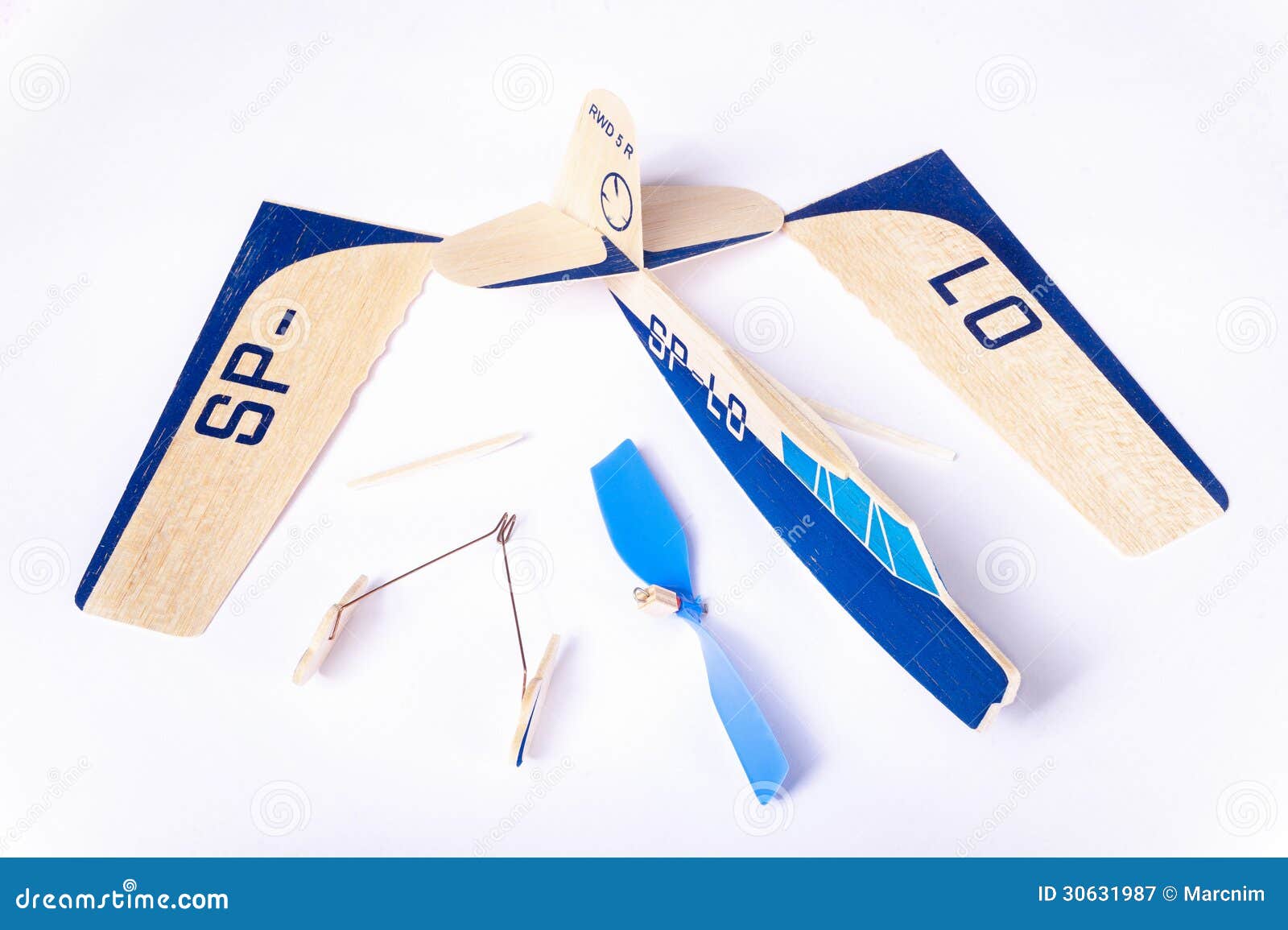 Model plane in assembly stock image. Image of fuselage - 30631987