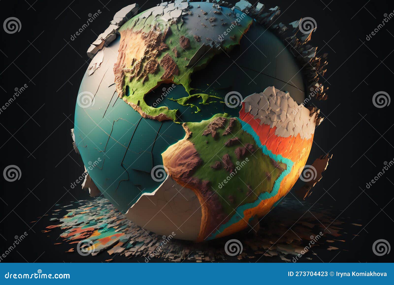 Model Planet Earth Generative AI Stock Illustration - Illustration of ...