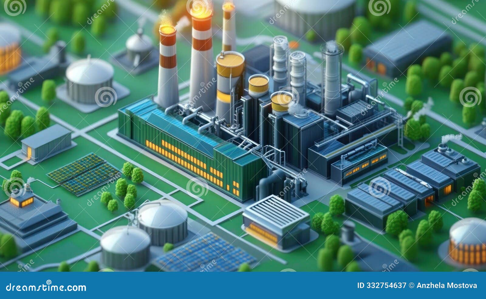 Model of Plant in Green City, Engineering Technologies, Clean Energy ...