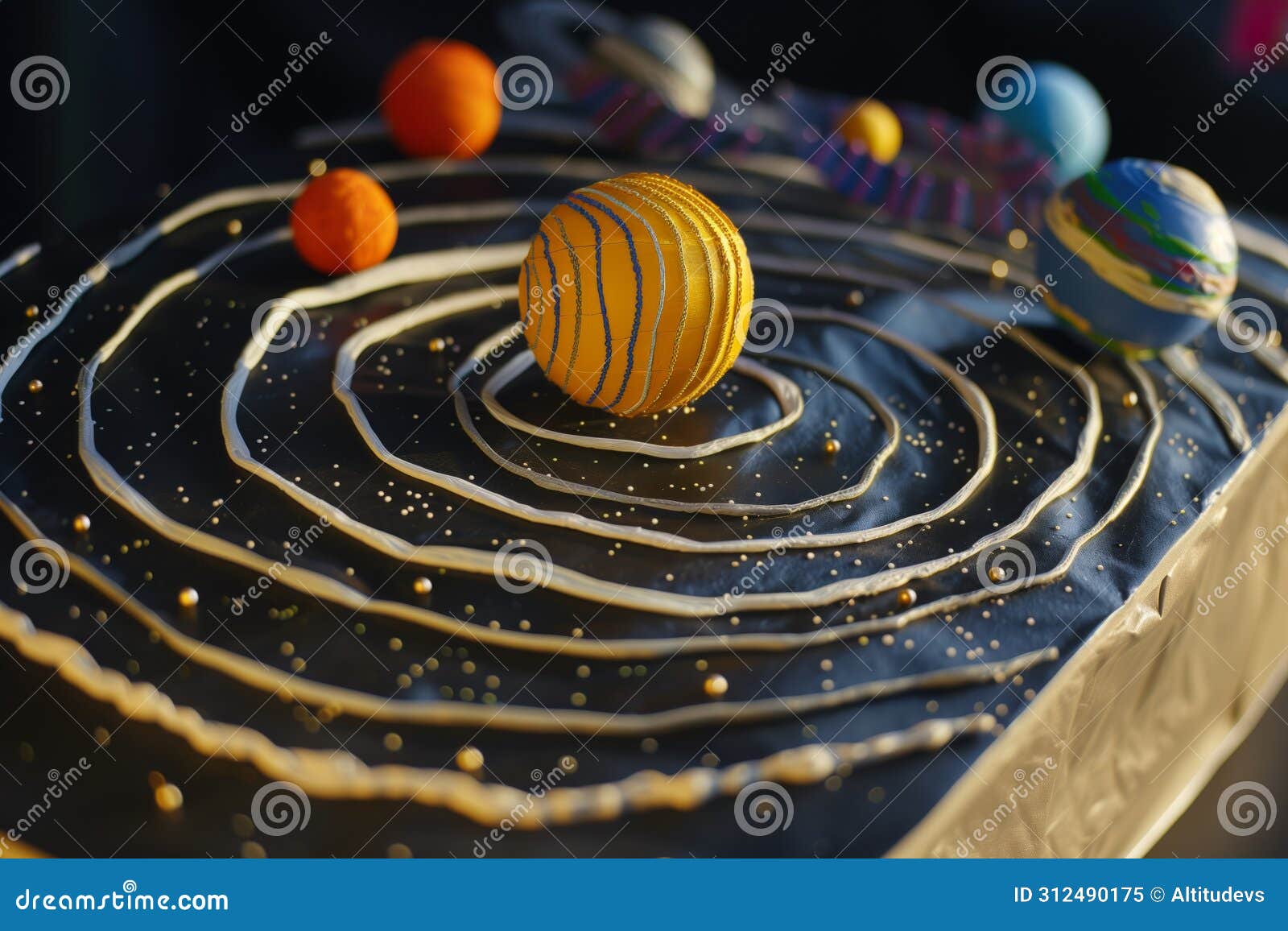 Model of a Plasticine Solar System with Planets in Orbit Stock Image ...