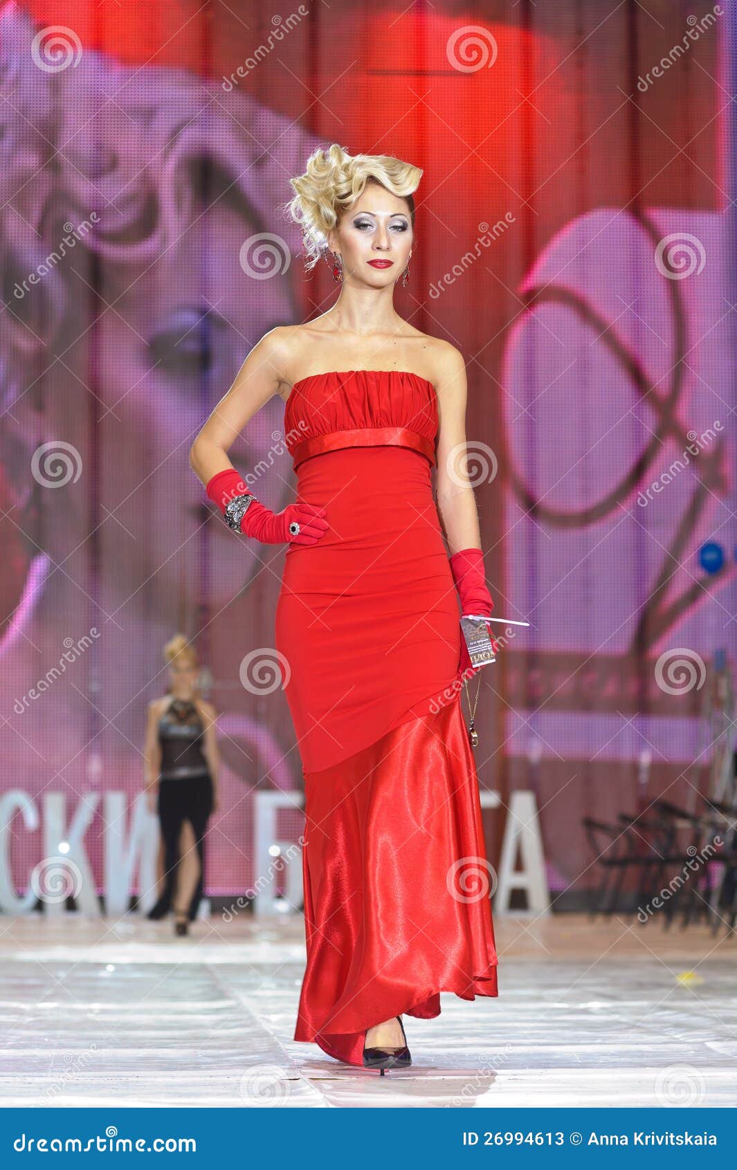 Model on podium editorial stock photo. Image of design - 26994613