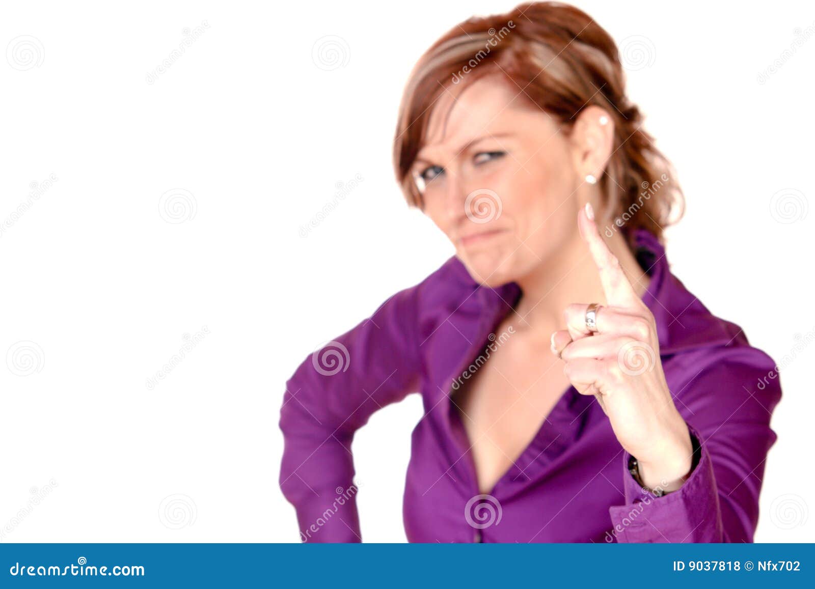 Model pointing finger stock photo. Image of close, pointing - 9037818