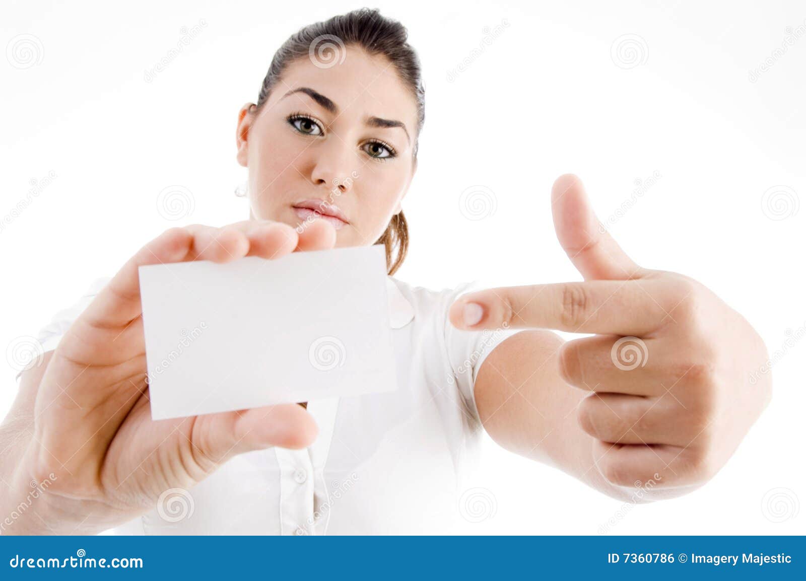 Model Pointing Towards Business Card Stock Photos - Free & Royalty-Free ...