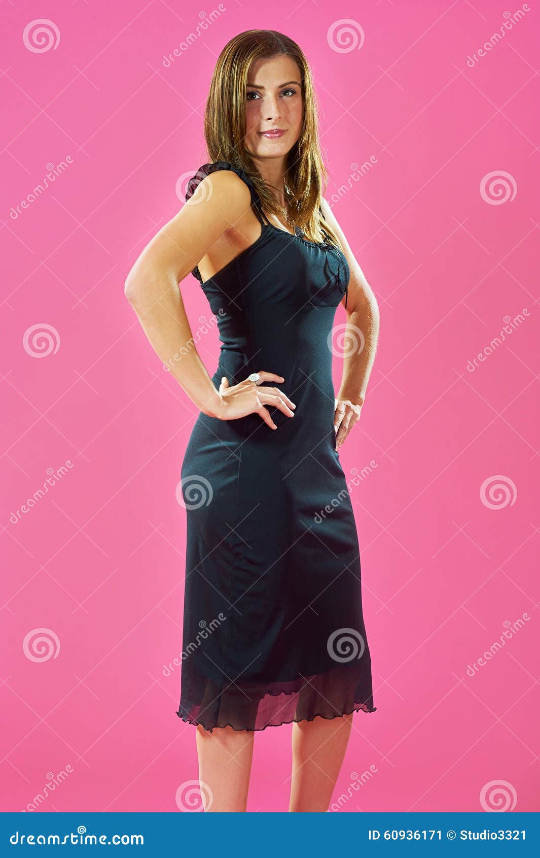 Model Portrait on Pink Background Stock Image - Image of lady, pretty ...