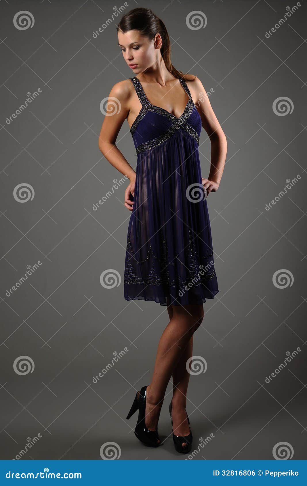 Model posing stock photo. Image of beautiful, dress, posing - 32816806