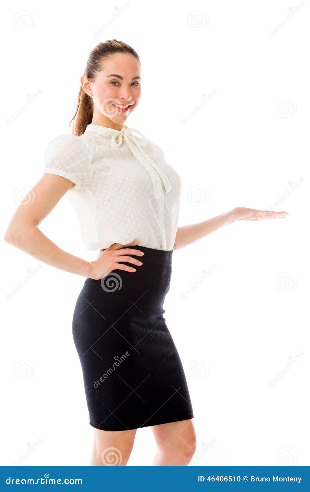 Model Presenting Showcasing with Hand Stock Photo - Image of isolated ...