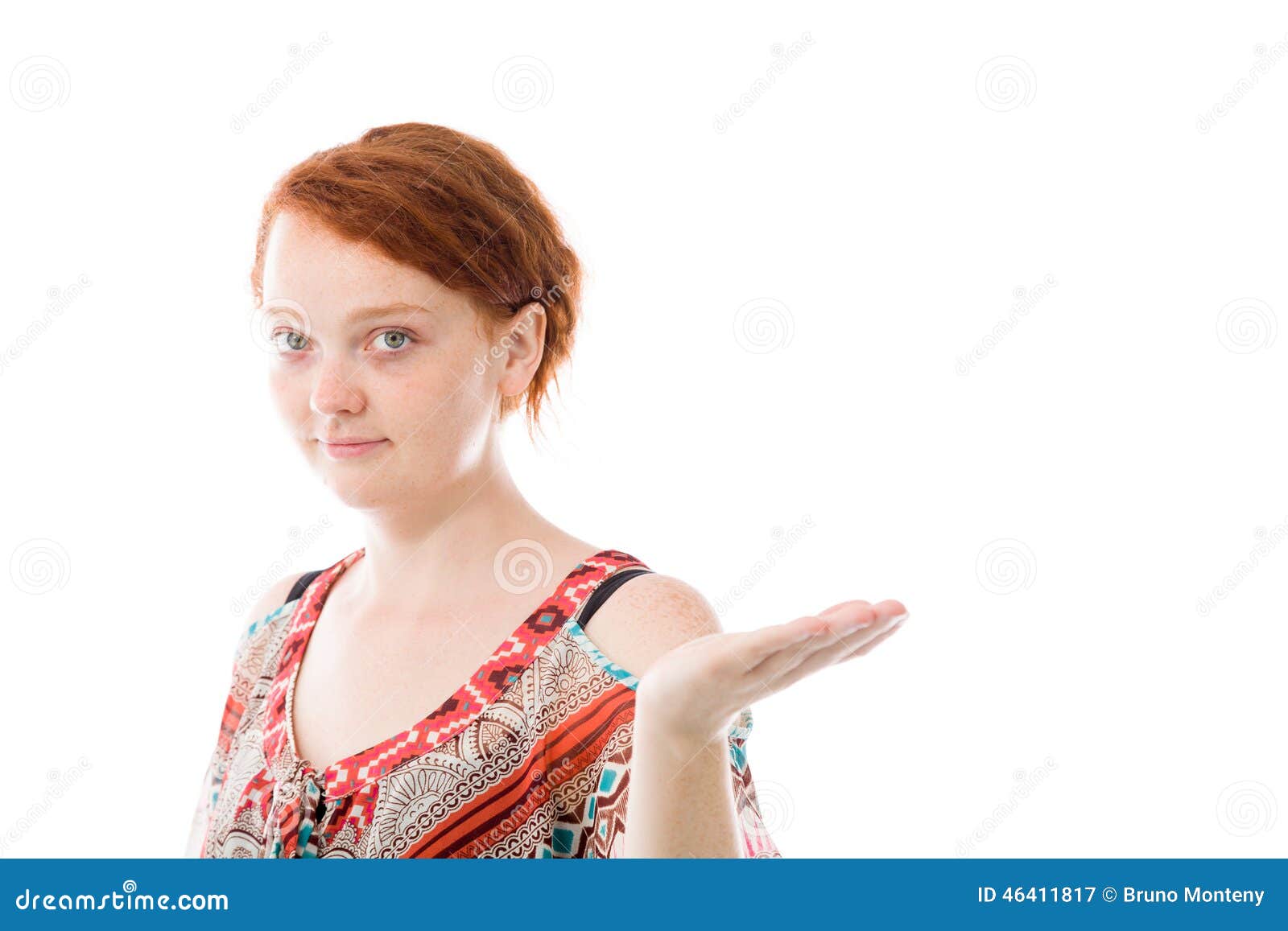 Model Presenting Showcasing with Hand Stock Image - Image of female ...