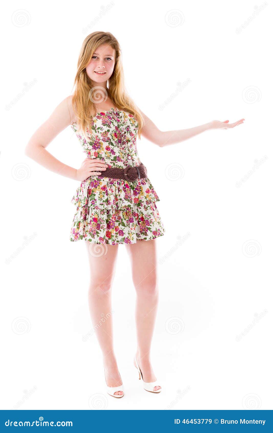 Model Presenting Showcasing with Hand Stock Image - Image of people ...
