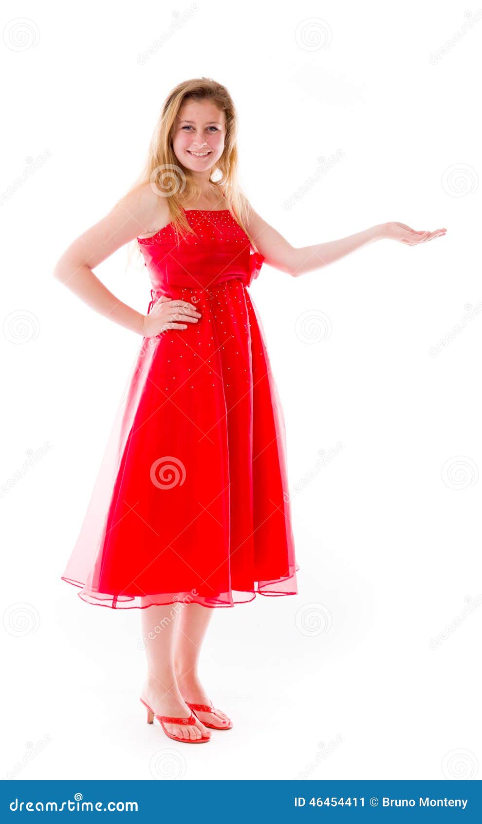Model Presenting Showcasing with Hand Stock Image - Image of people ...
