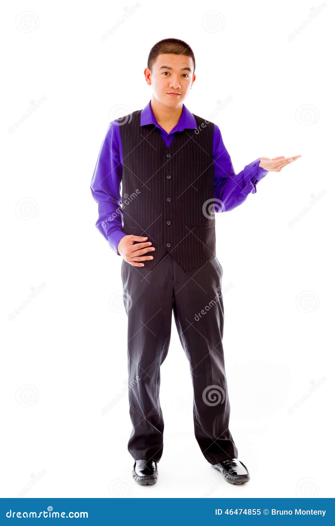 Model Presenting Showcasing with Hand Stock Image - Image of suit ...