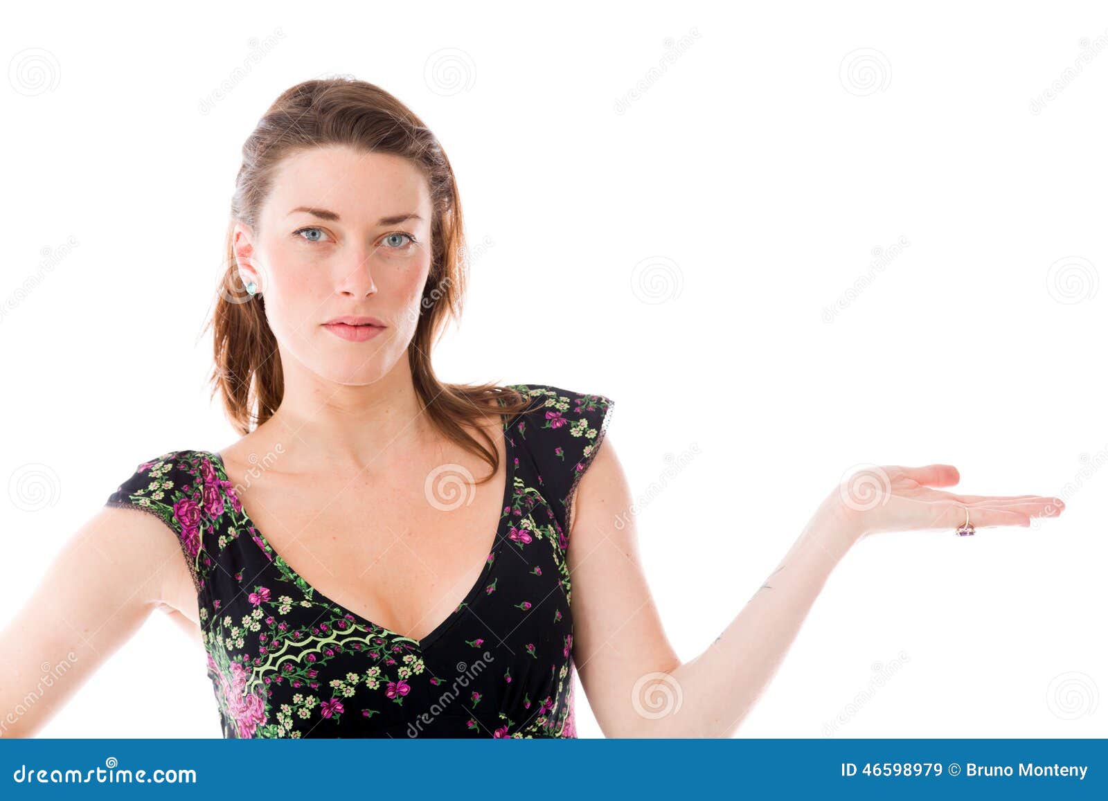 Model Presenting Showcasing with Hand Stock Image - Image of people ...