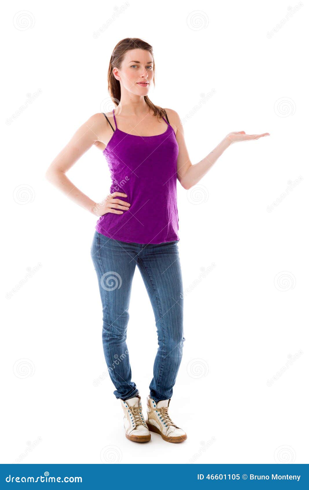 Model Presenting Showcasing with Hand Stock Image - Image of model ...