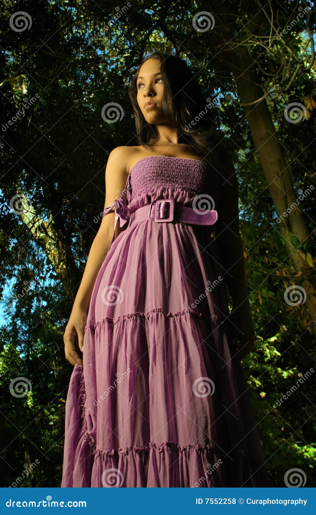 Model in Purple dress stock photo. Image of female, dramatic - 7552258
