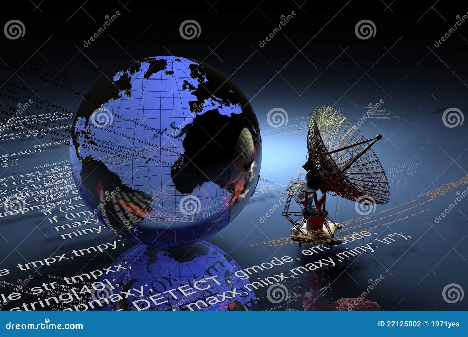 Model of radar stock illustration. Illustration of planet - 22125002
