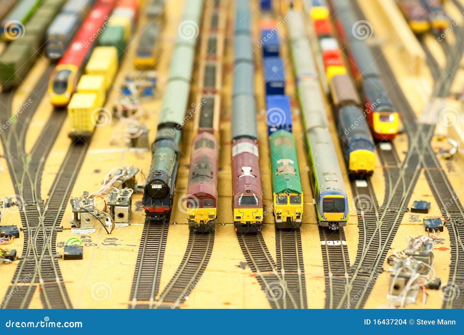 Model railway stock photo. Image of locomotives, collectible - 16437204