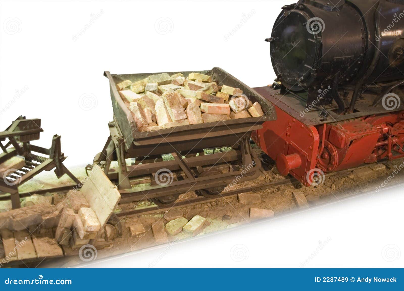 Model of railway tipper stock image. Image of white, model - 2287489