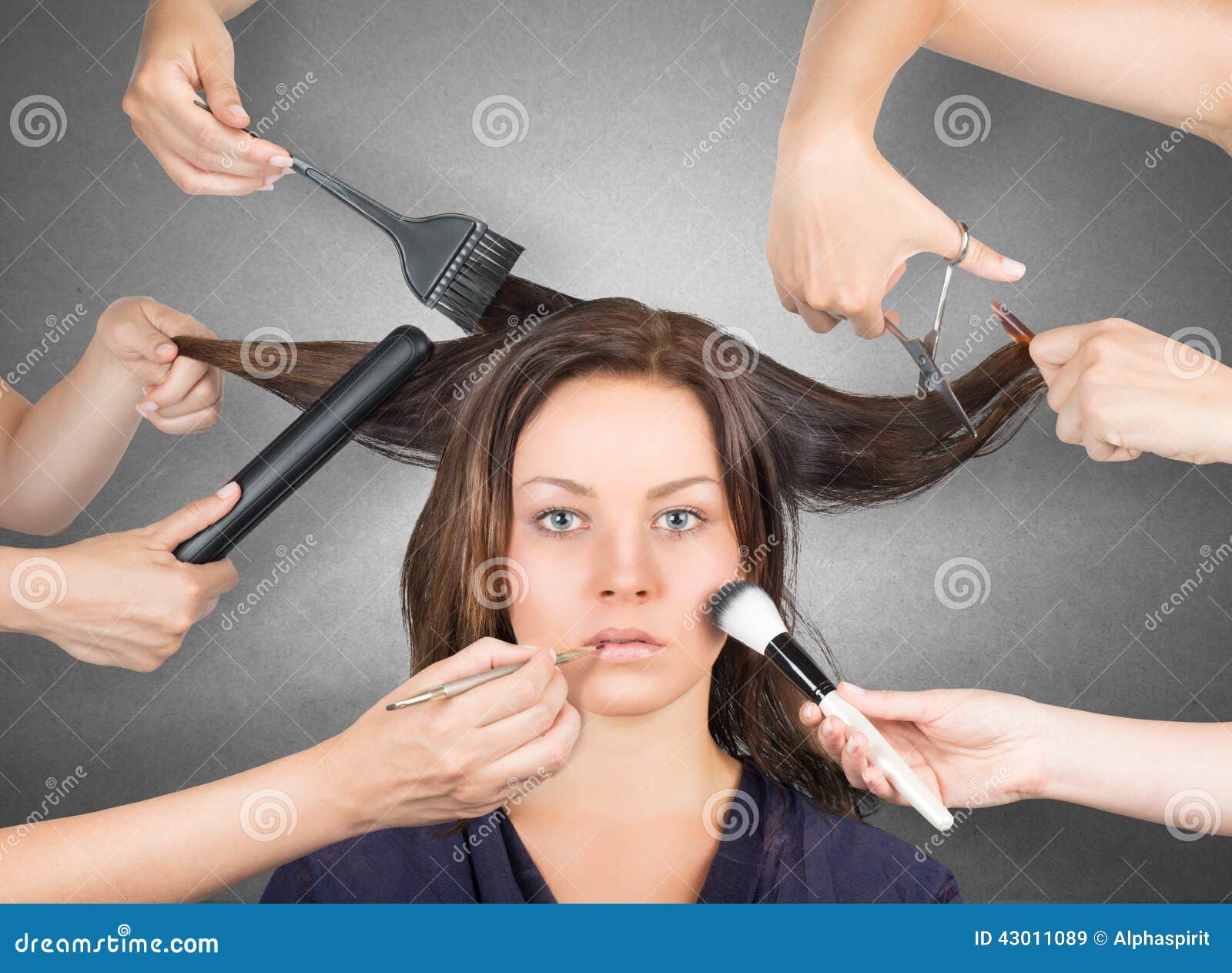 Model ready for make-up stock image. Image of female - 43011089