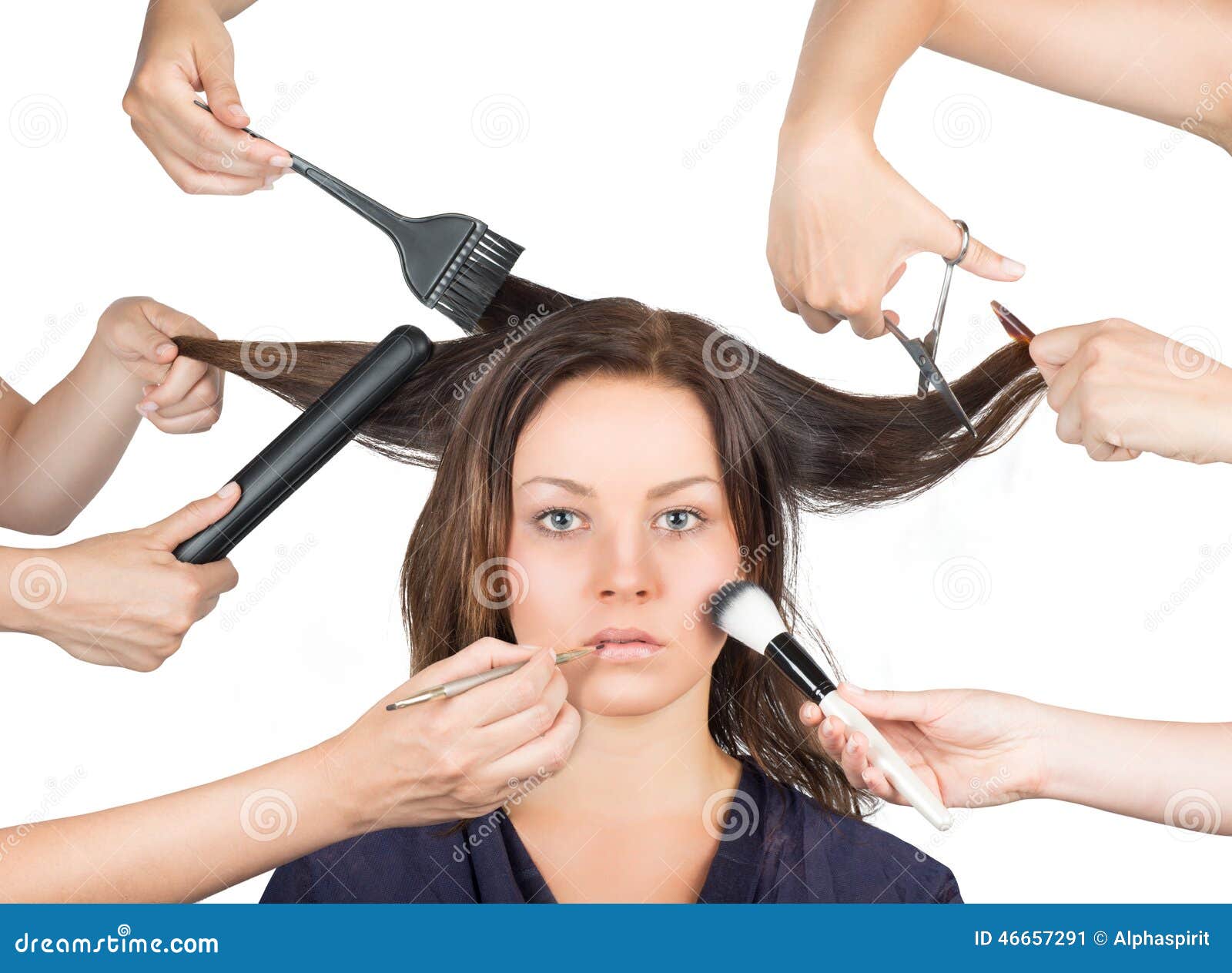 Model ready for make-up stock image. Image of clean, fast - 46657291