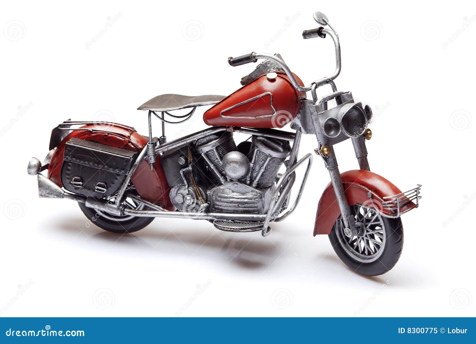 Model of Red Bike on White Background Stock Image - Image of race ...