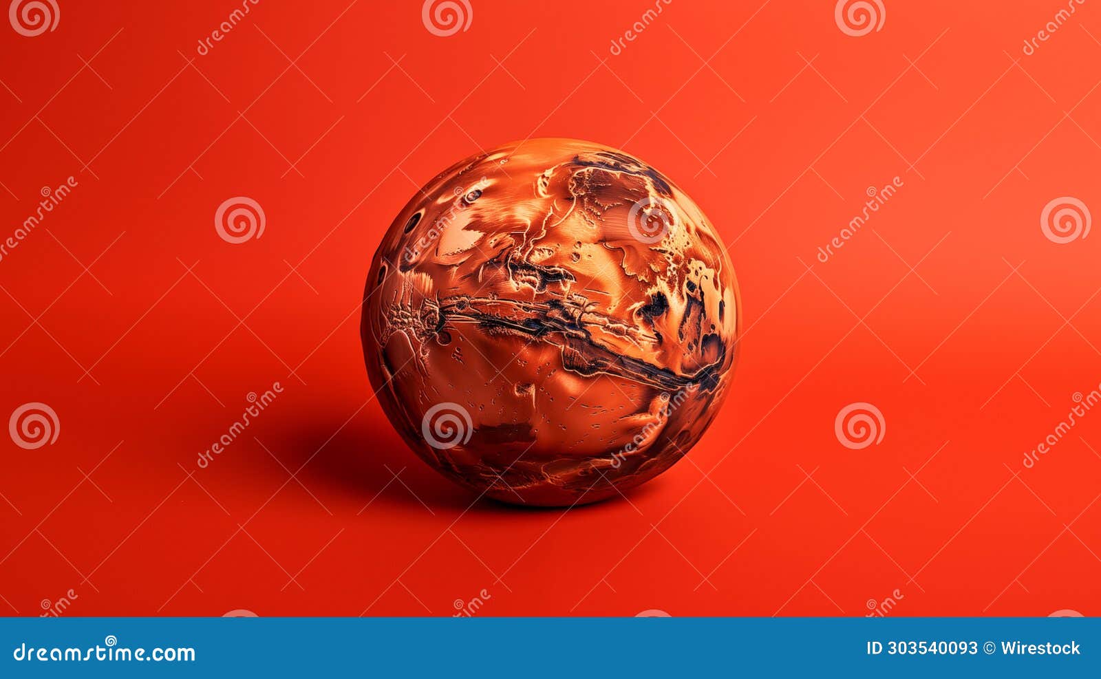 Model of the Red Planet Mars. AI Generated Digital Art. Stock Image ...