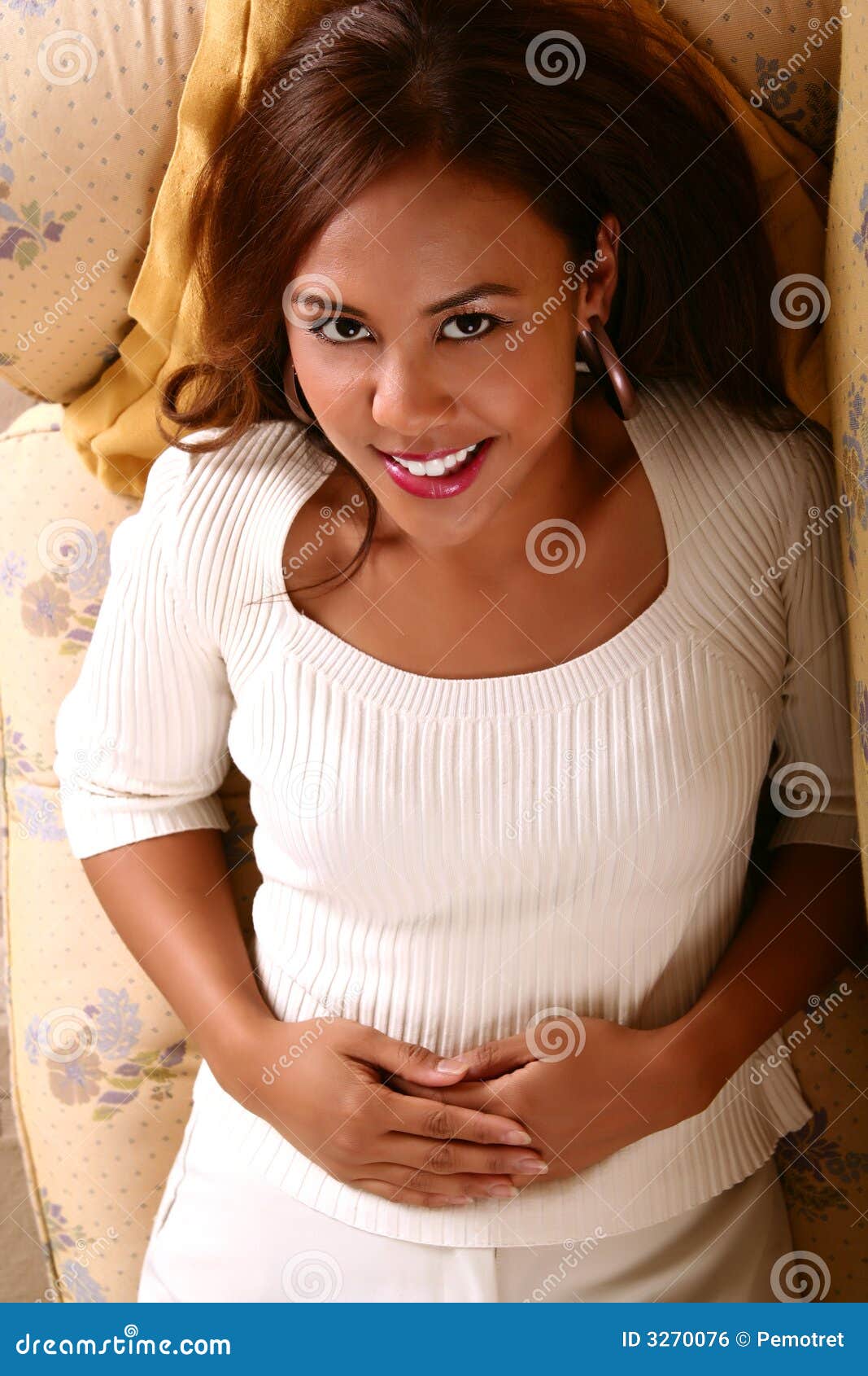 Model Relaxing and Looking Up Stock Photo - Image of girl, gorgeous ...