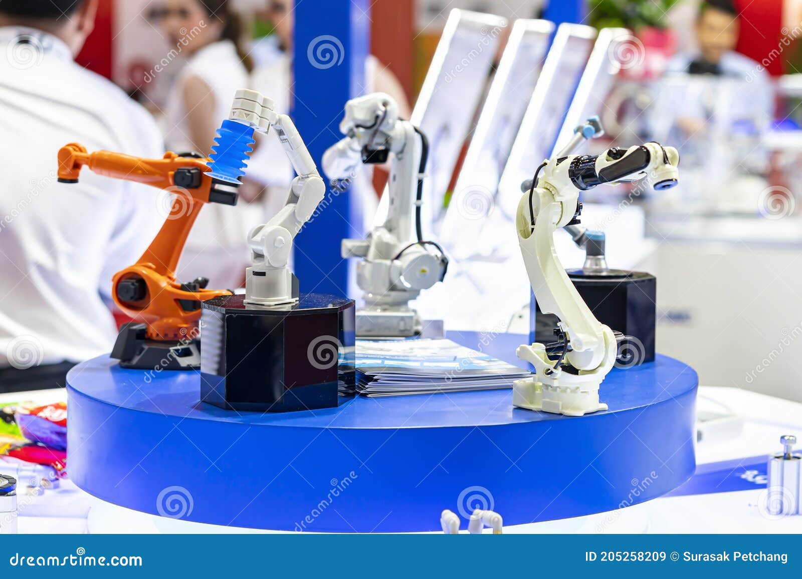 Model Or Sample Of High Technology And Modern Industrial Robot Arm With ...