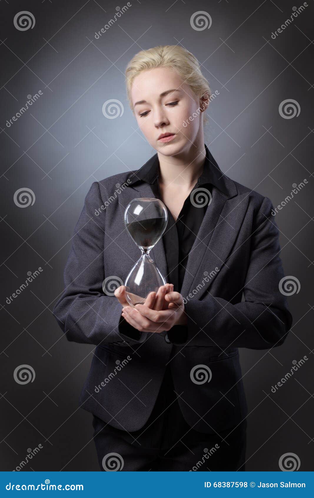 Model with sandtimer stock photo. Image of sand, beautiful - 68387598