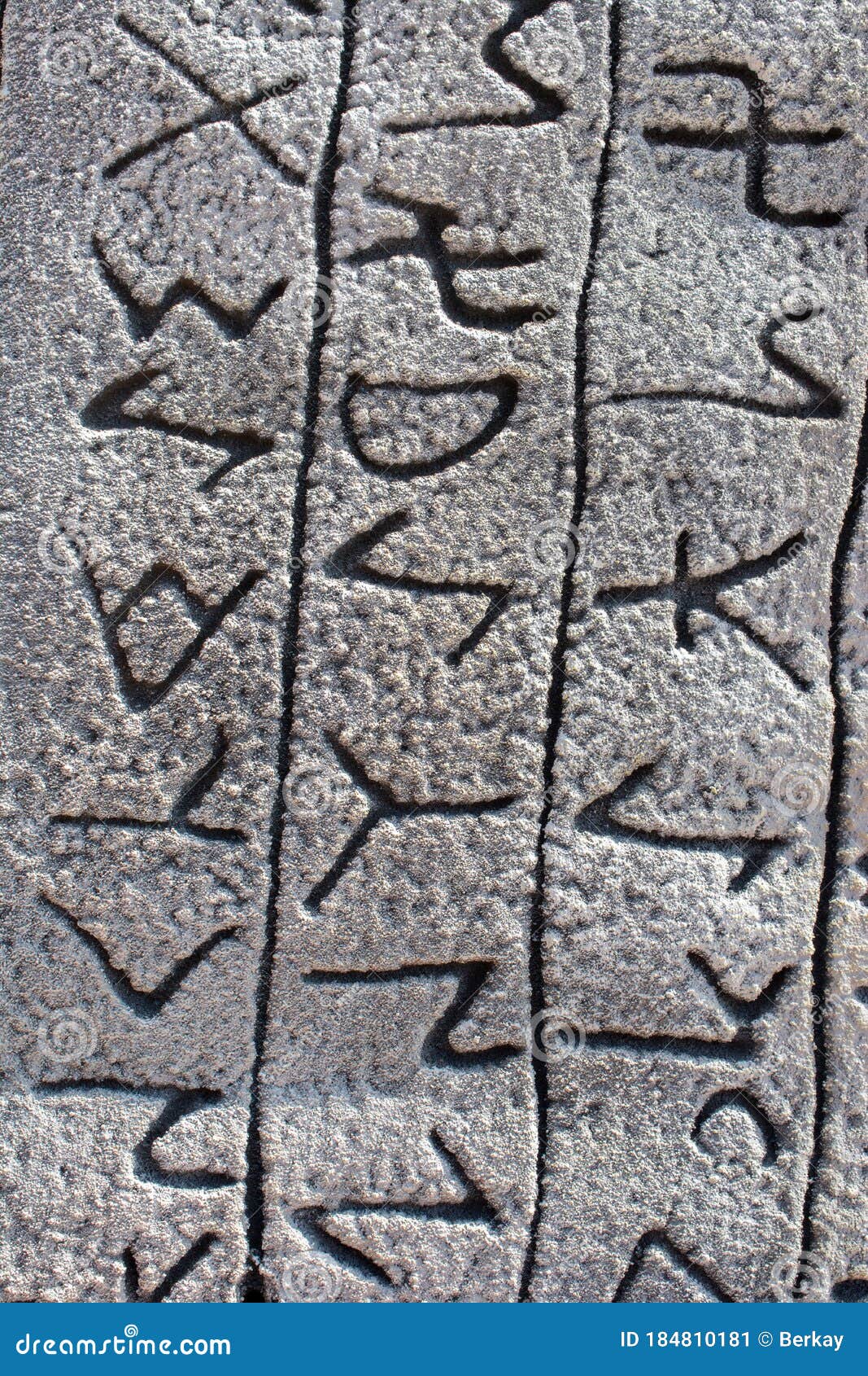 The Scripts Inscriptions of Oldest Turkic Language Stock Image - Image ...