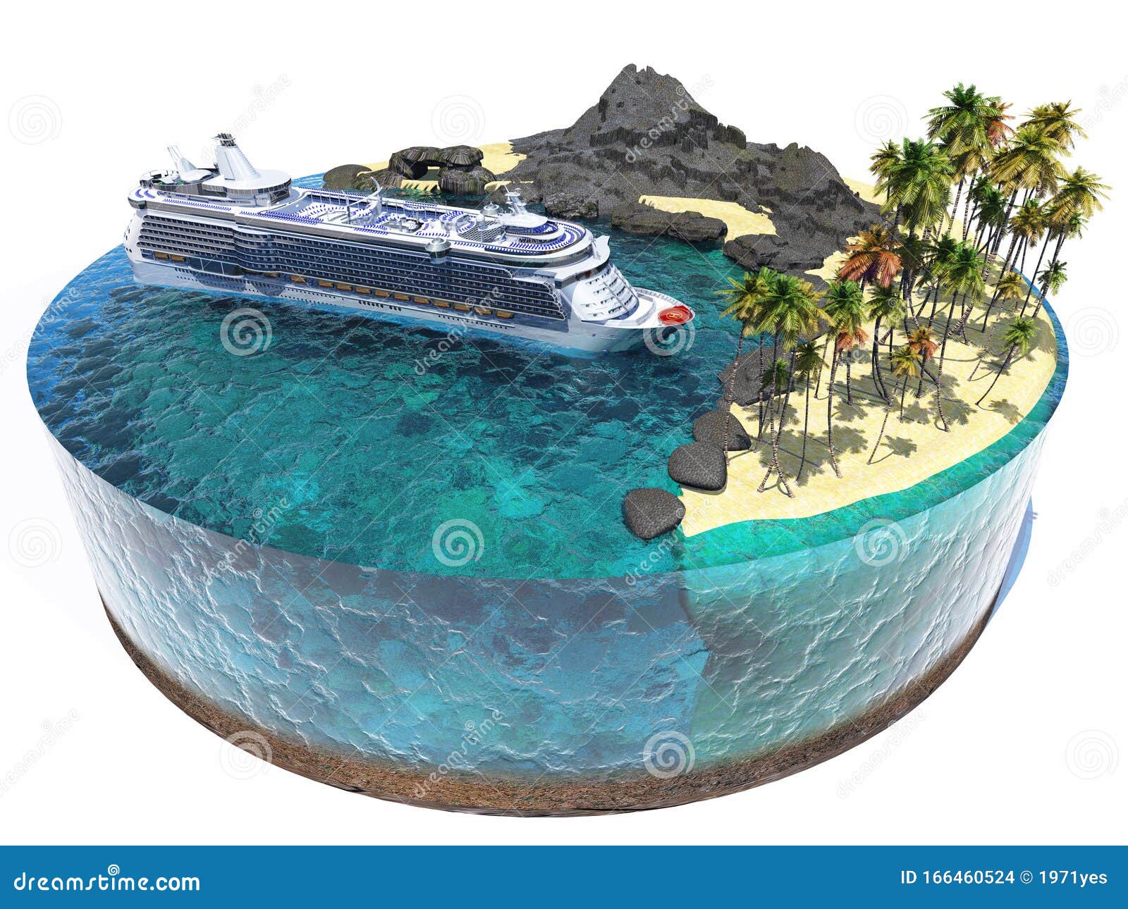 Model of the sea stock illustration. Illustration of ocean - 166460524