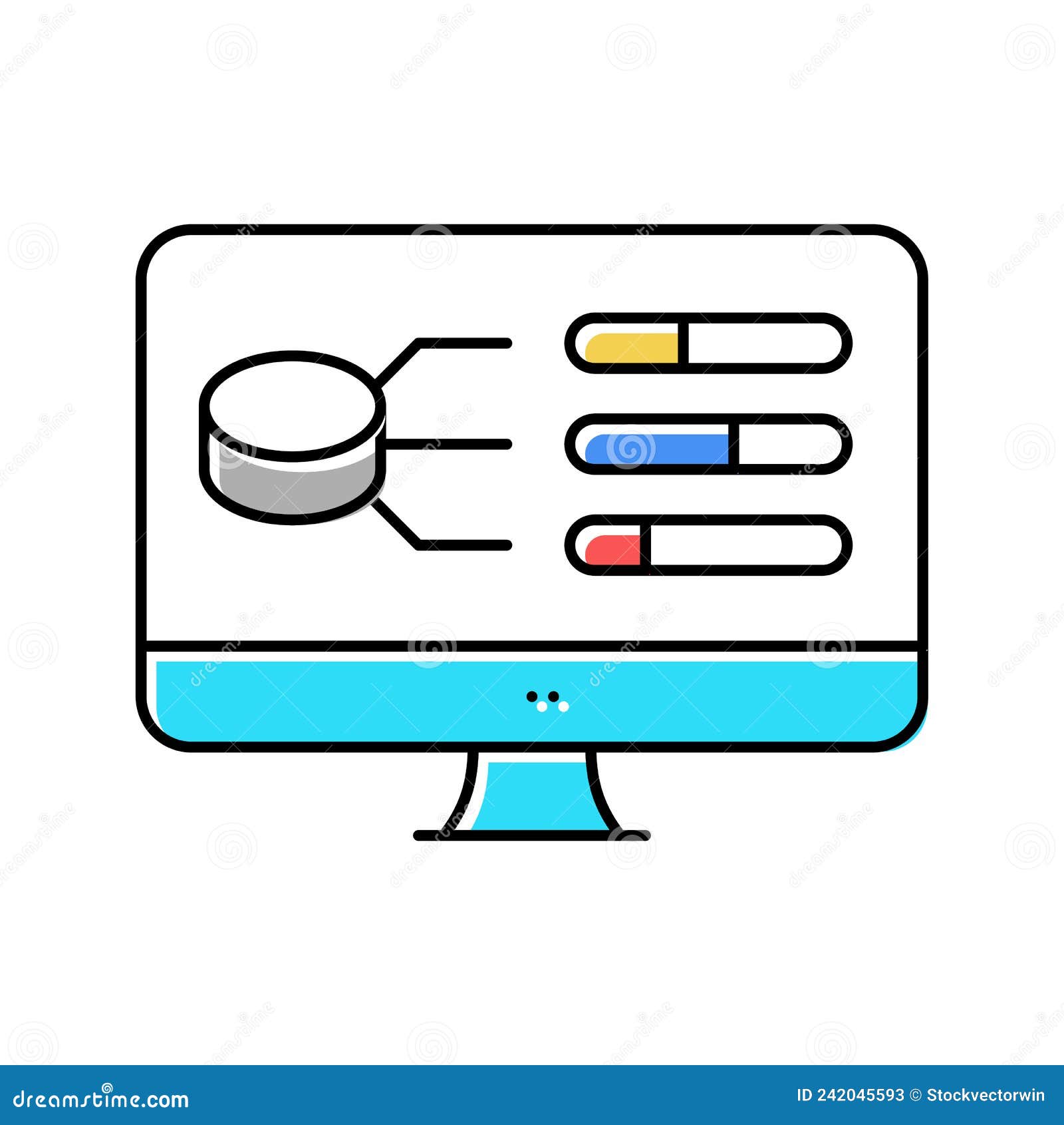 Model Selection Digital Processing Color Icon Vector Illustration Stock ...