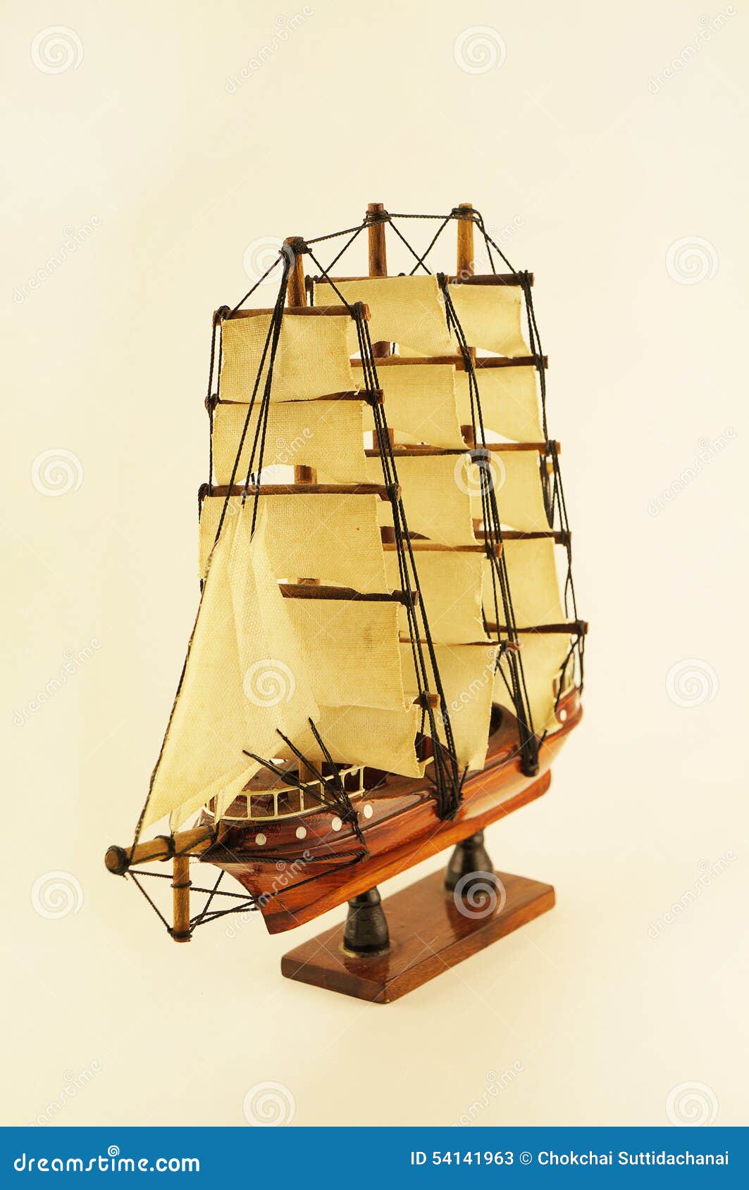 Model Ship ,Clipper,Barque White Background Stock Image - Image of ...