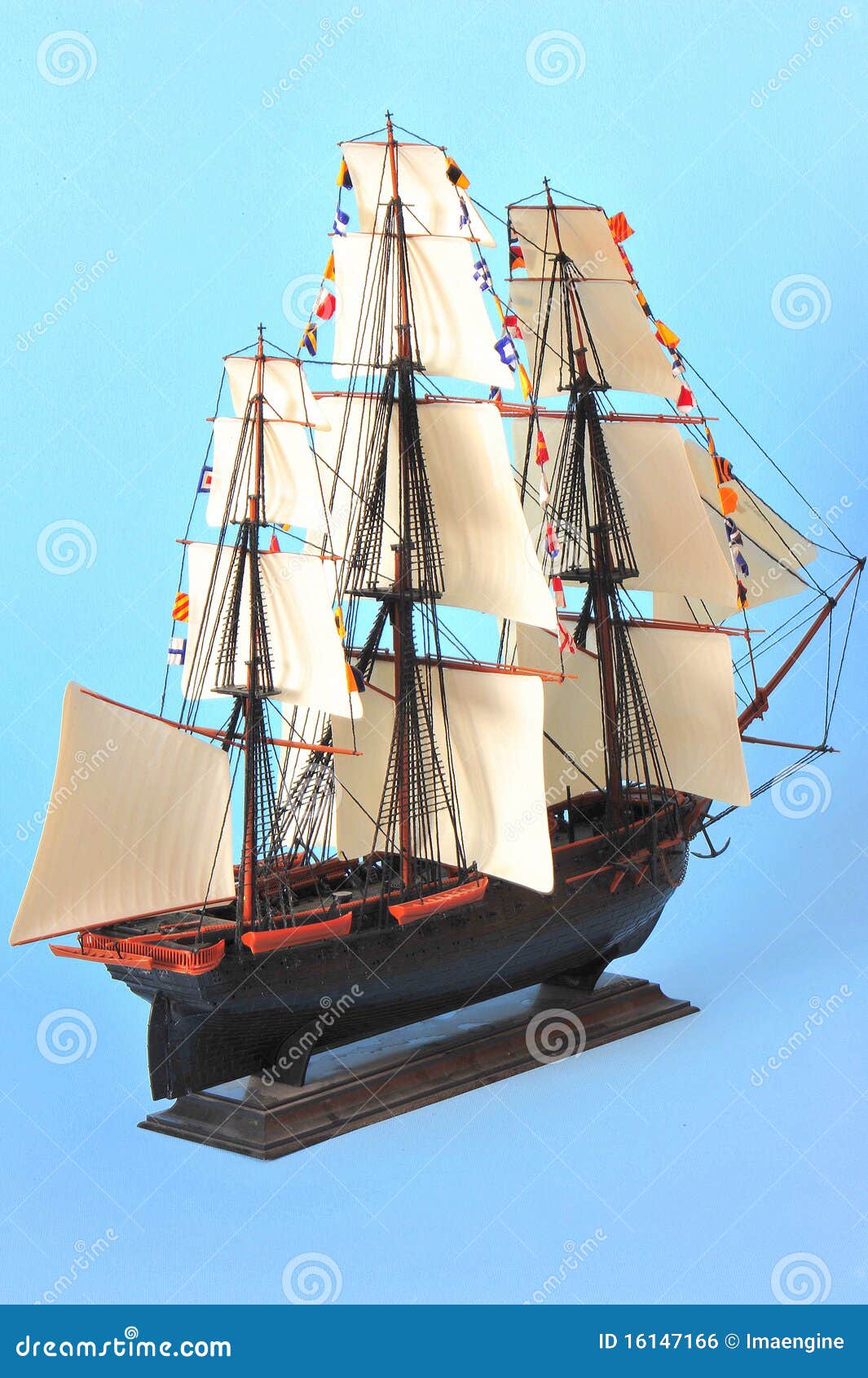 Model ship with sails stock photo. Image of sailboat - 16147166
