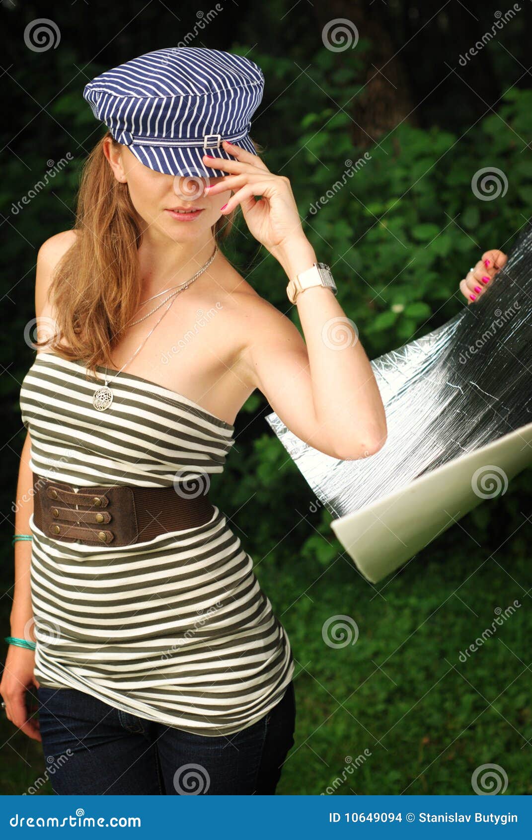 Model at shooting session stock photo. Image of green - 10649094