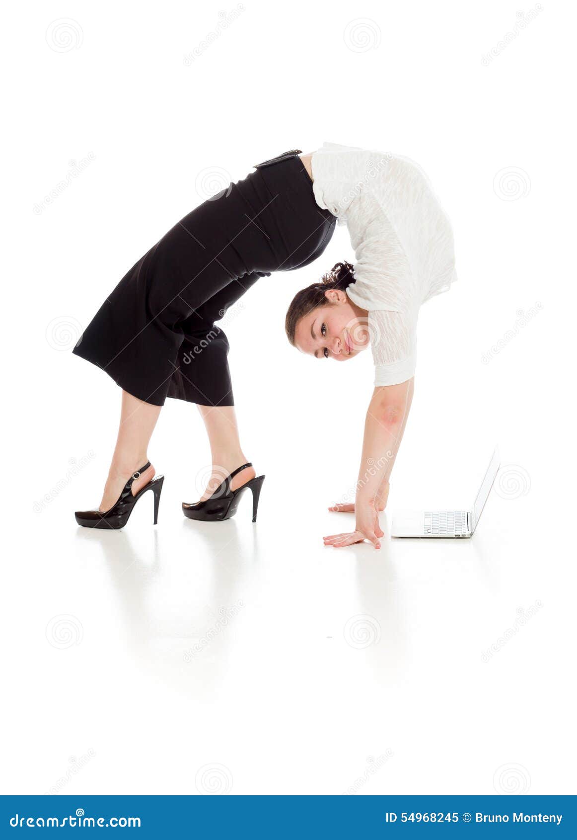 Model Shot in Studio on White Stock Image - Image of cute, female: 54968245