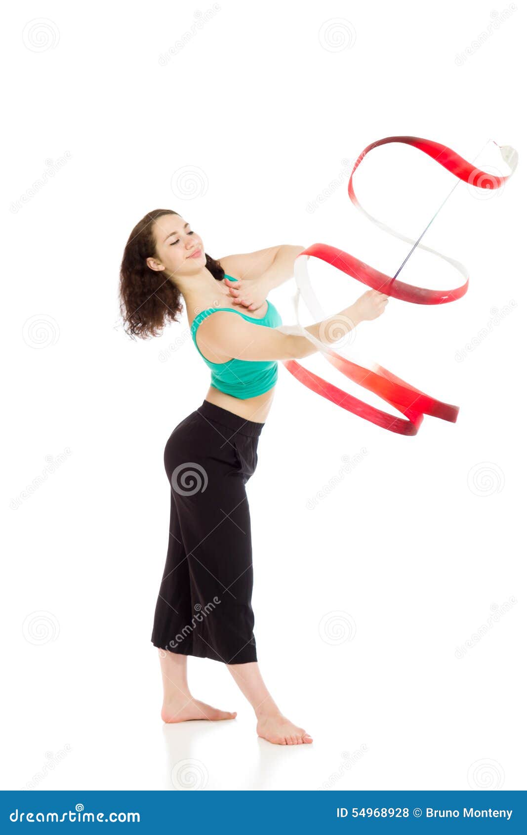 Model Shot in Studio on White Stock Photo - Image of female, people ...