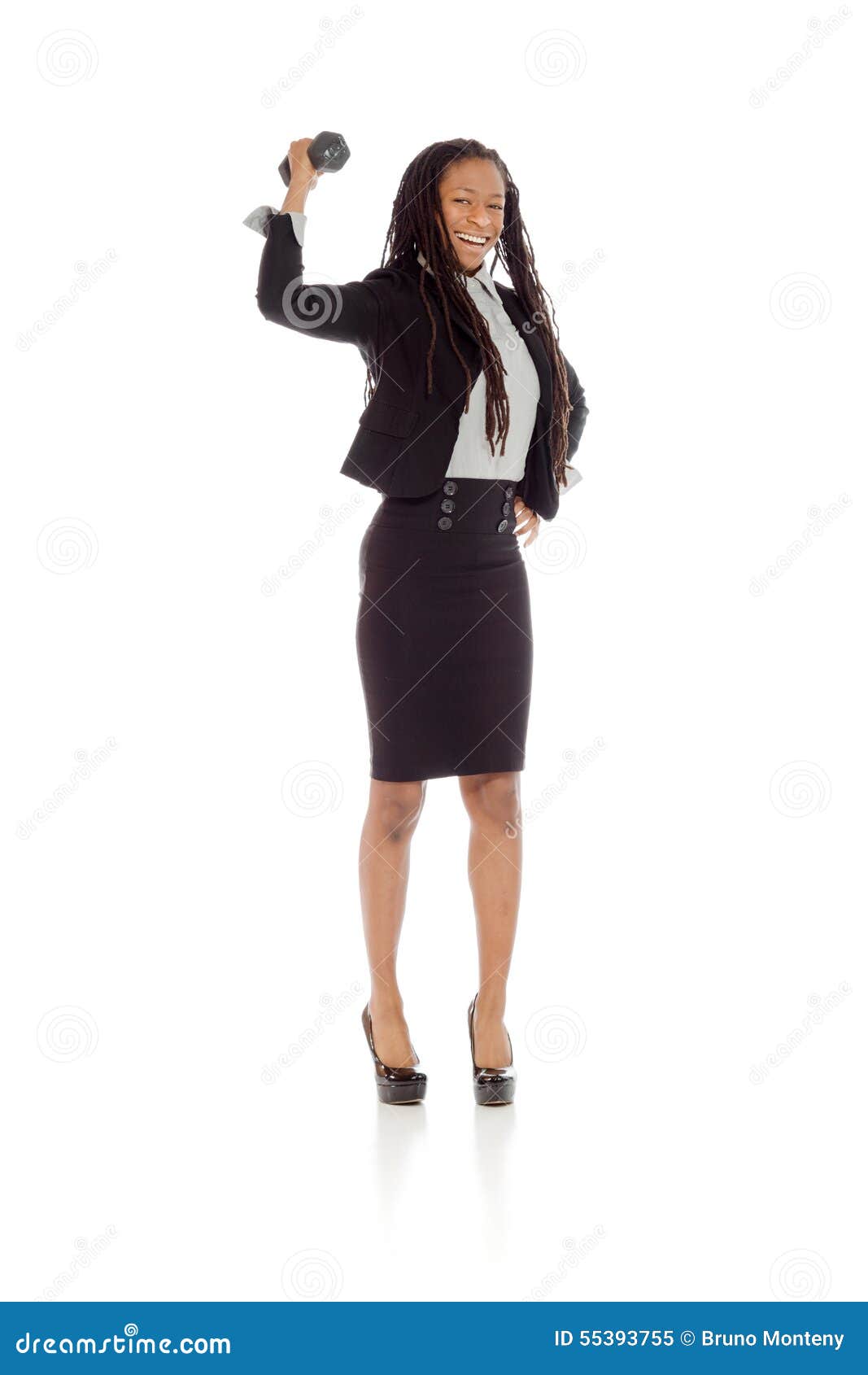 Model Shot in Studio on White Stock Image - Image of business, elegance ...