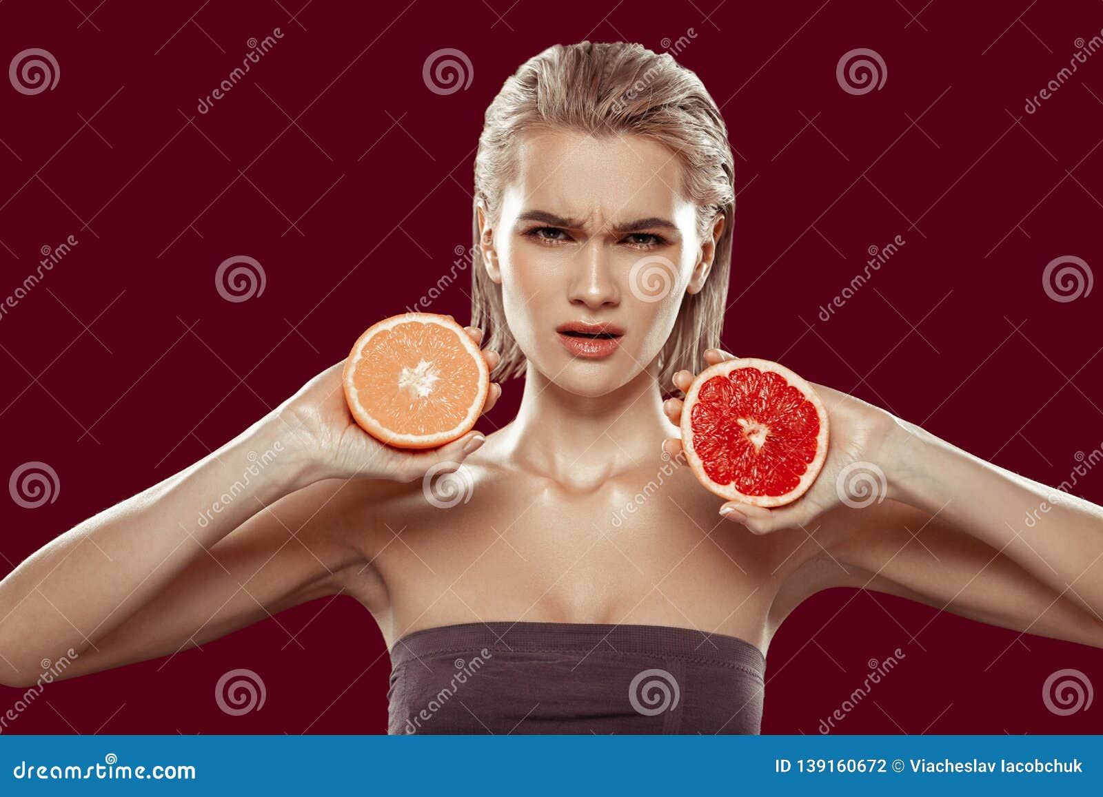 Model Showing Negative Emotion Participating in Social Campaign Stock ...