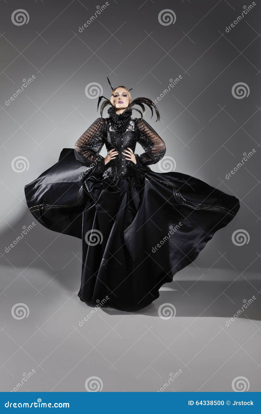 Model Showing Off Extravagant Dress Stock Photo - Image of cvkc, fine ...