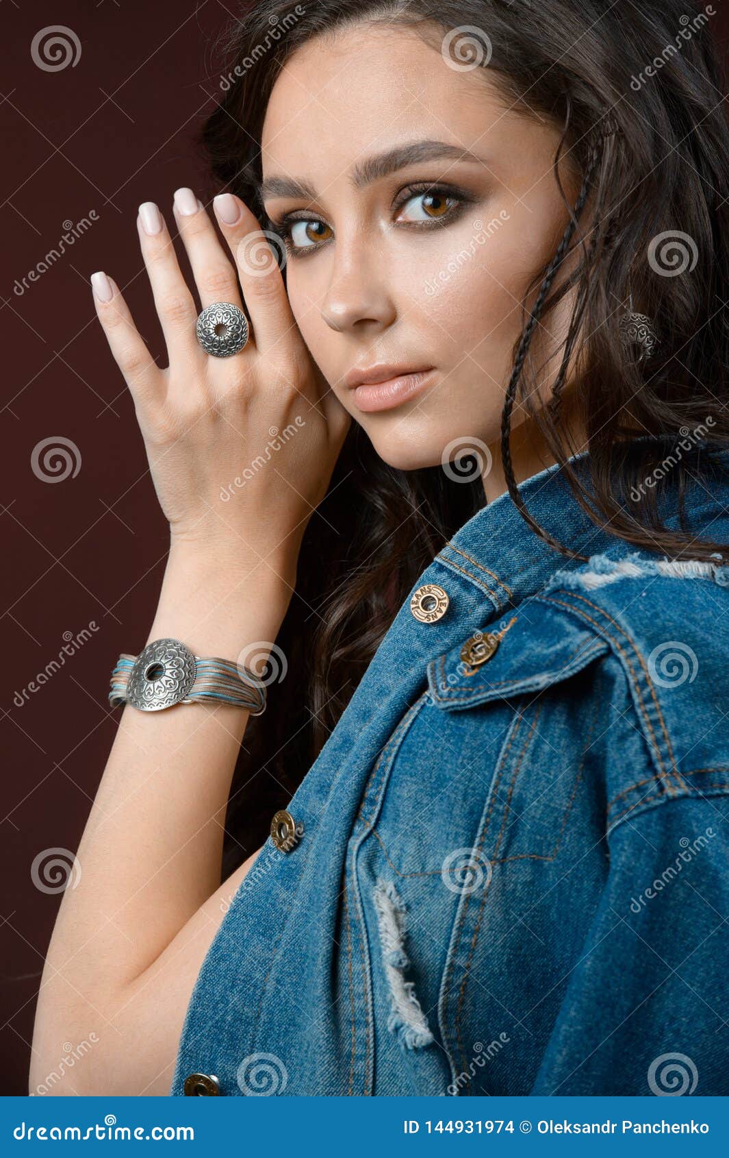 Model Shows Decoration from the Collection Jewelery and Accessory Stock ...