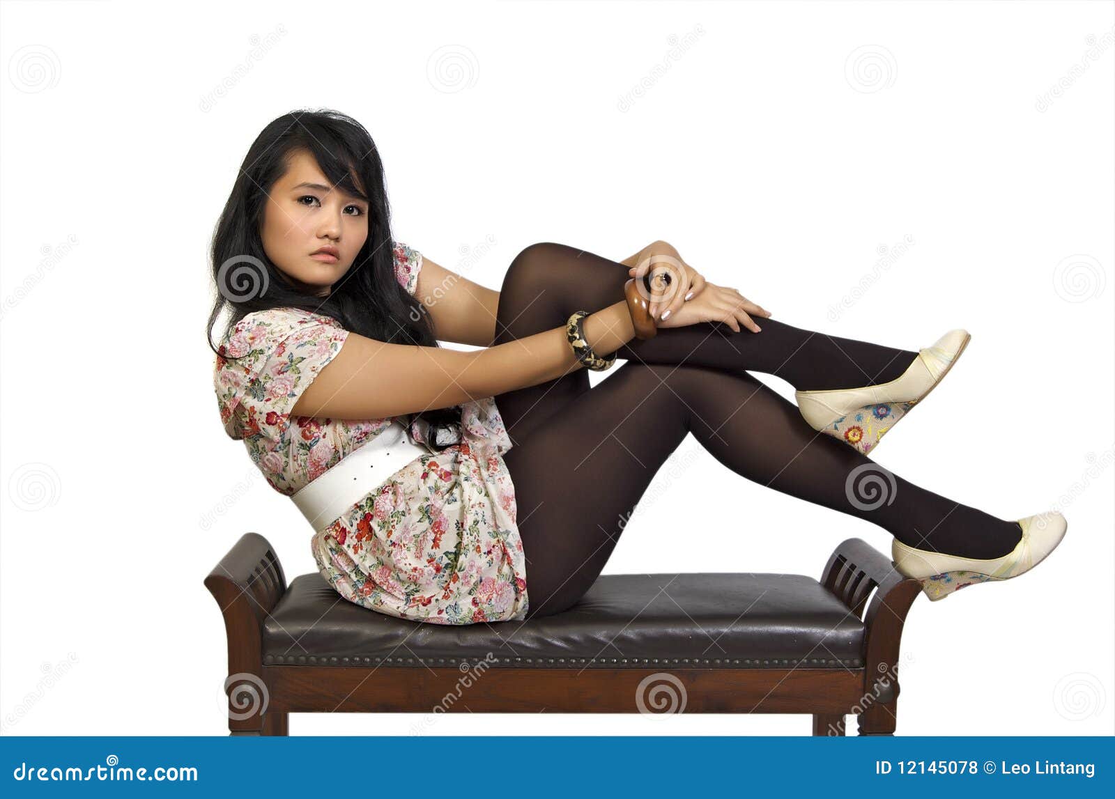 Model sitting on chair stock photo. Image of shirt, freshness - 12145078
