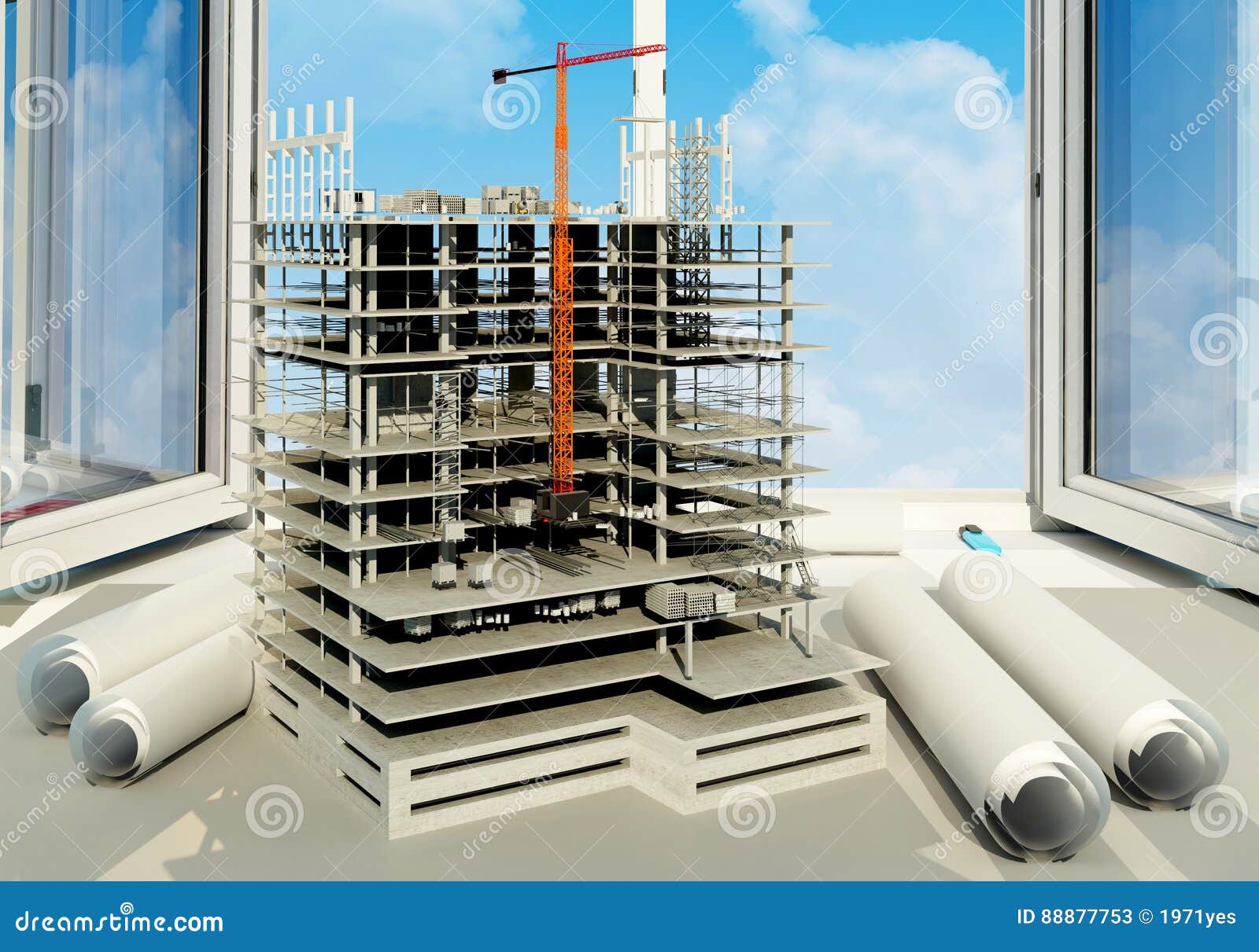 Model skyscraper stock illustration. Illustration of building - 88877753