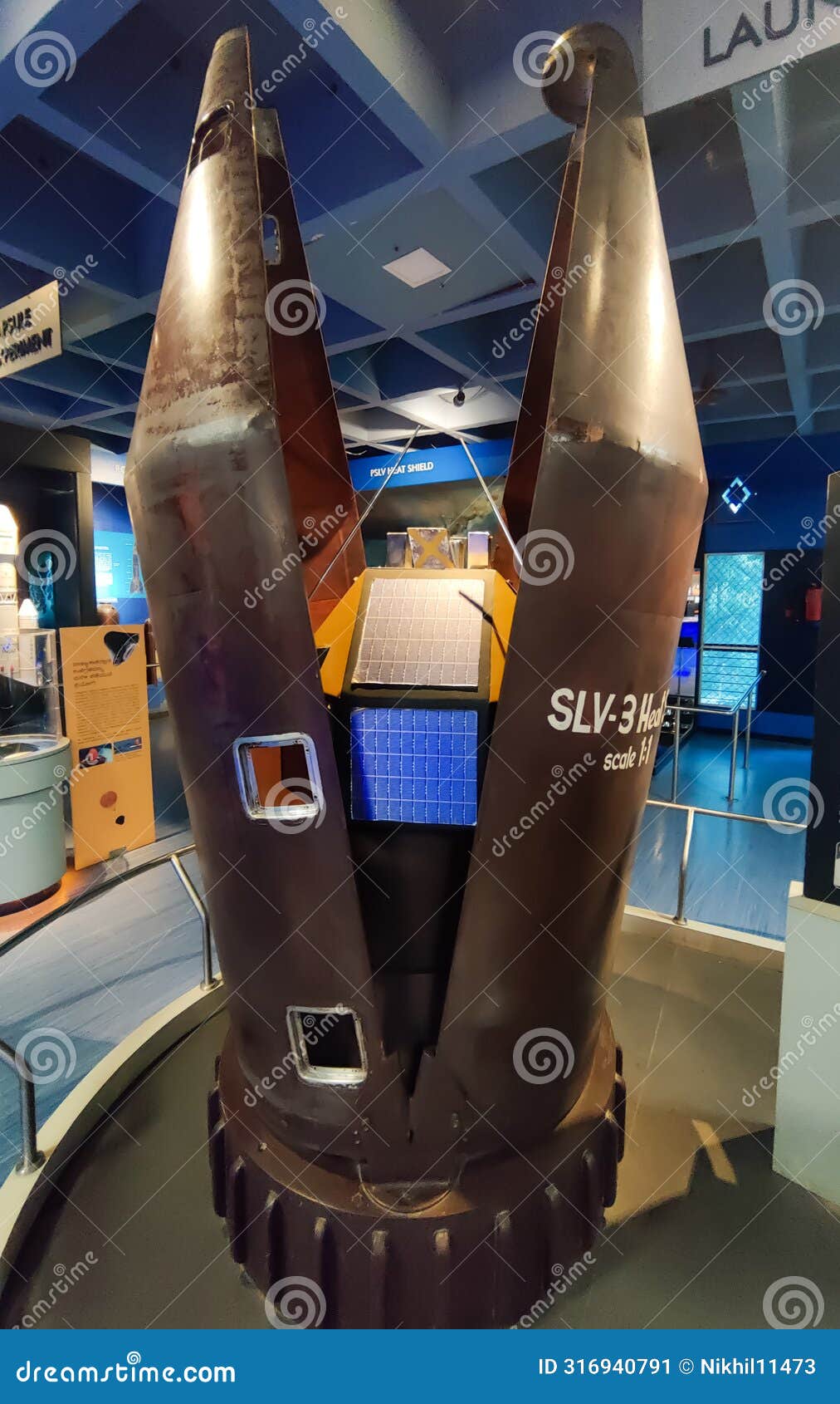 A Model of the SLV-3E2 Rocket at a Scale of 1:3 Editorial Photo - Image ...