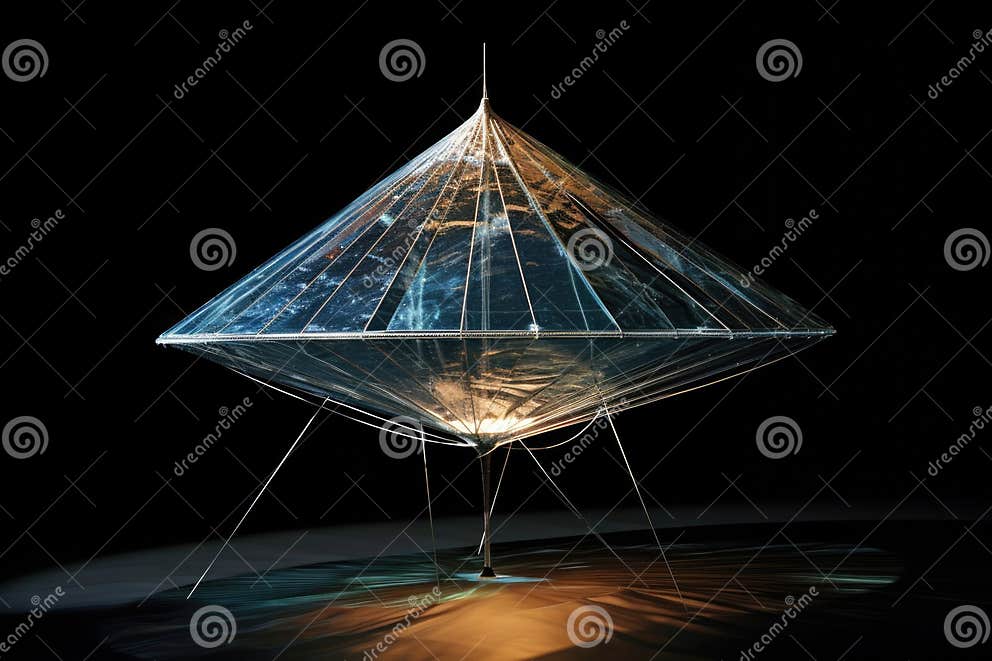 Model of Solar Sail Spacecraft in Low Earth Orbit Stock Photo - Image ...