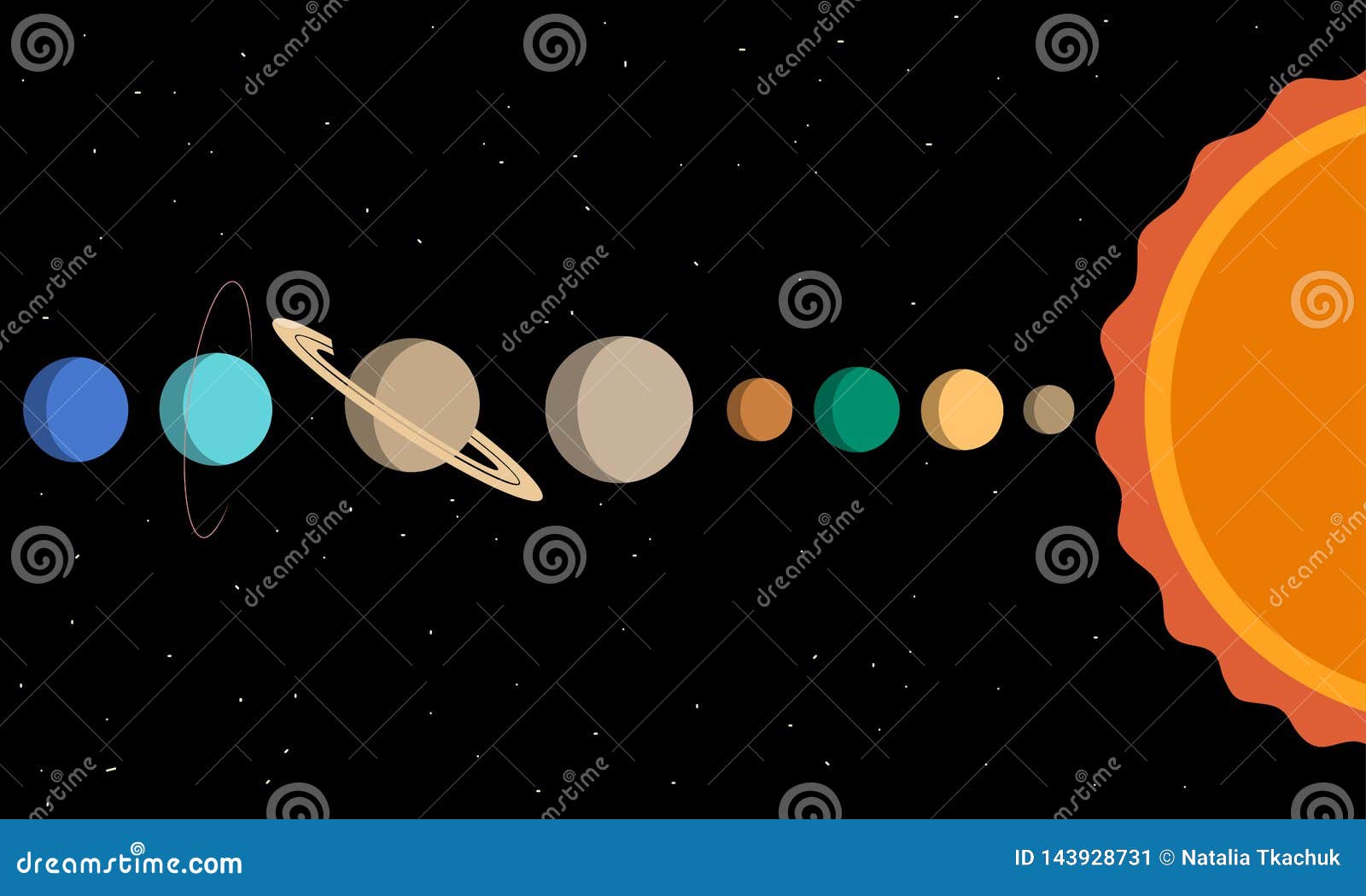Model of Solar System, Vector Illustration Stock Vector - Illustration ...